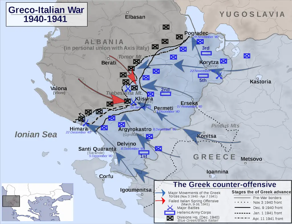 Royal Hellenic Army Order Of Battle October 1940 Comando Supremo